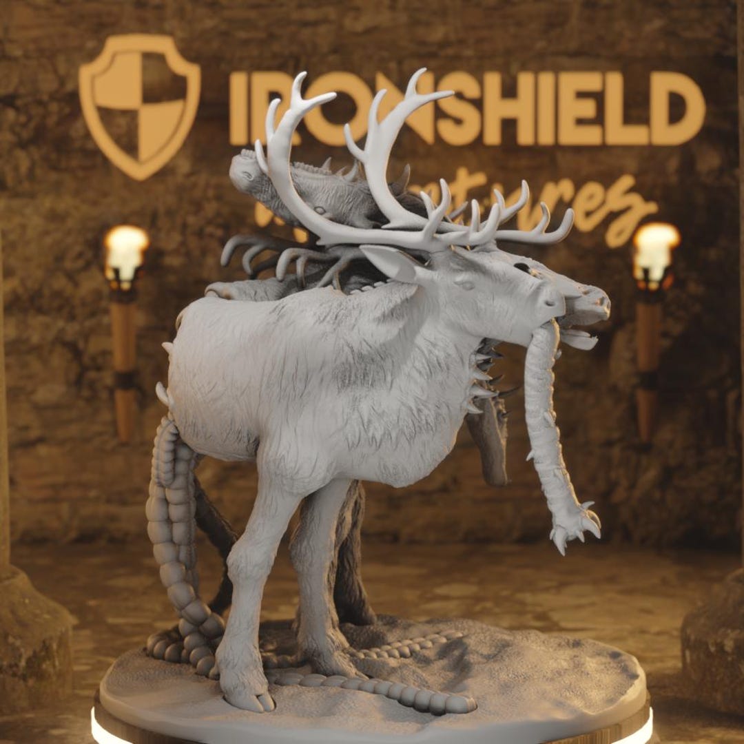 The Reindread Wild Monster Deer Beast Shapeshifter Figure Base Print 3d ...