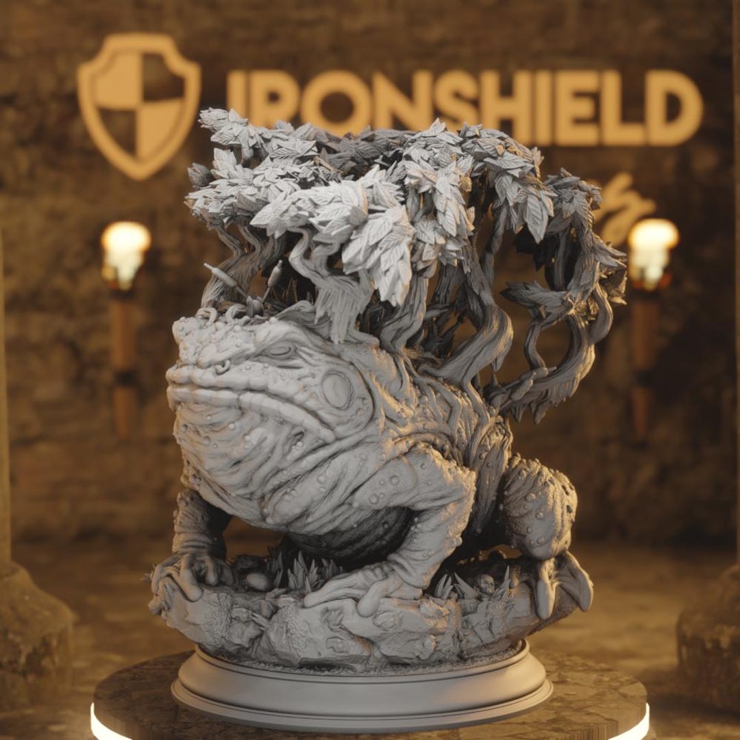 Beszenyok Giant Toad of the Swamp Monster Figure 12k + Base Print 3D ...