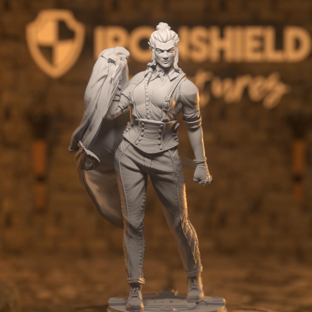 Ygris Woman Goliath Boxer Rogue Figure 14k + Base Print 3D RPG ...