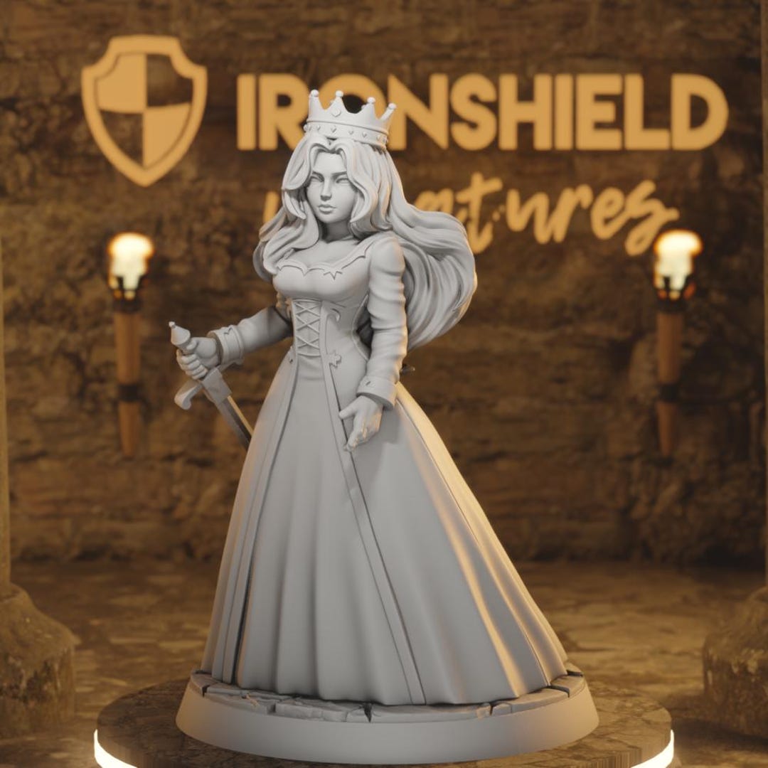 Queen Meliande Human Princes Npc 5e Figurine 16k + Base Print 3D RPG ...