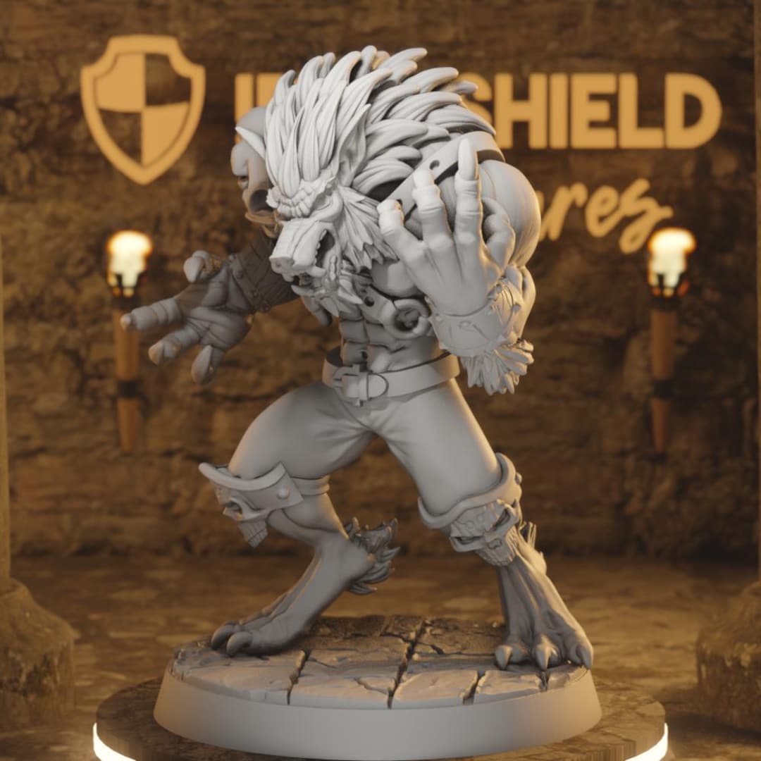 Willveris – Werewolf Beast Monster Lycan Curse Figure 16k + Base 3D ...