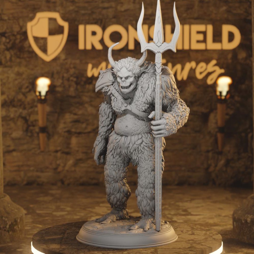 Tulva Snow Trolls Barbarian Monster Giant Figurine 16k + Base Print 3D ...