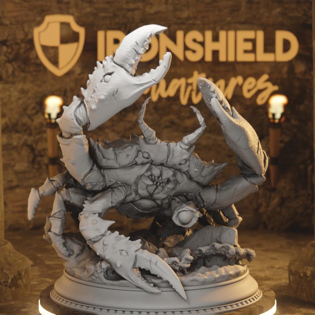Snippy – Giant Crab Sea Monster Beast 5e Figure 16k + Base Print 3D RPG ...