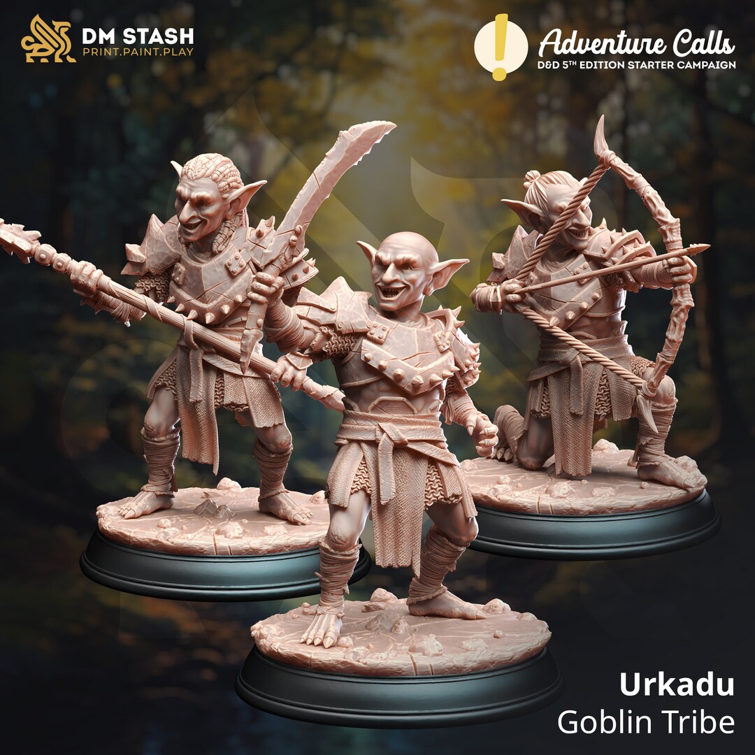 Goblin Bandits Urkadu Goblins Warrior Trio Figure With Base Print 3d ...