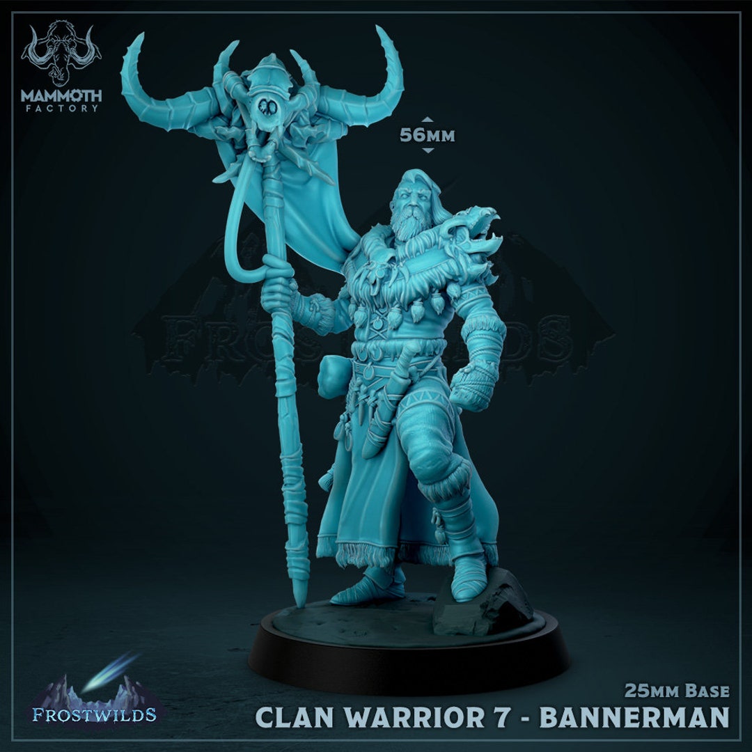 Clan Man Banner Sage 12k 14k + BONUS Print 3D RPG Miniature Gift Idea ...