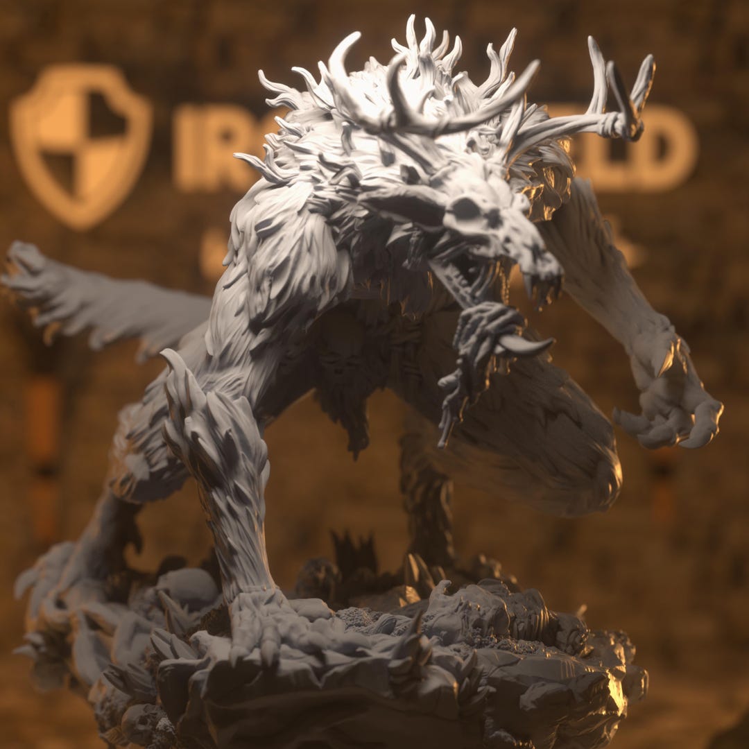 Wendigo Monstrosity - Dreadclaw Beast Figure 14k + Base Print 3D RPG ...