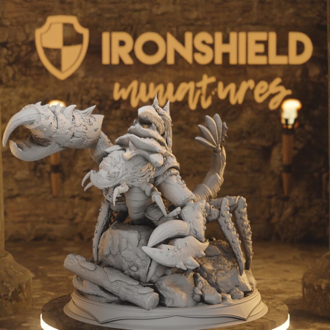 Underdark Cannon Scorpio Bartrok Monster LARGE Figure 12k + Base Print ...