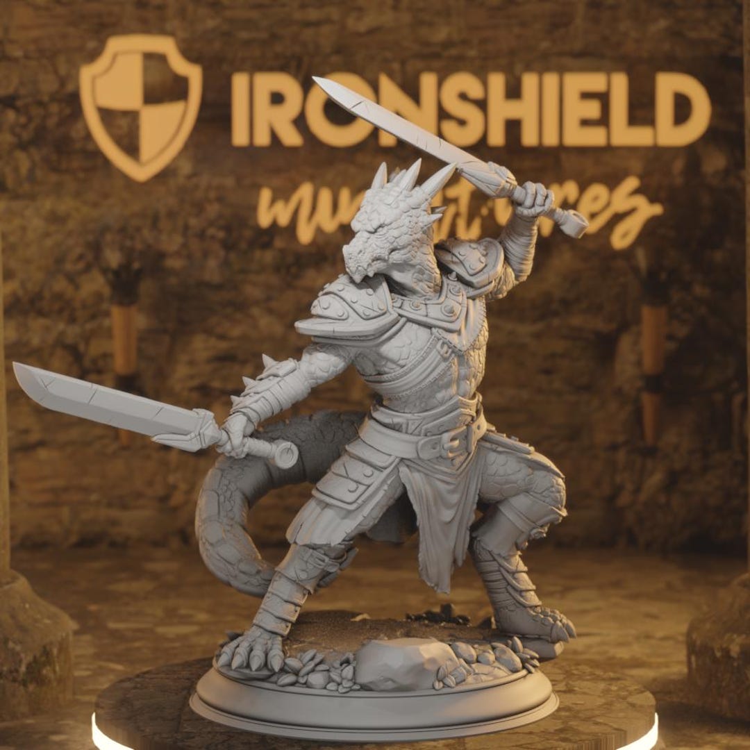 Kobolds of Midorius Dragonborn Warriors 32mm Figure + BONUS Print 3d ...