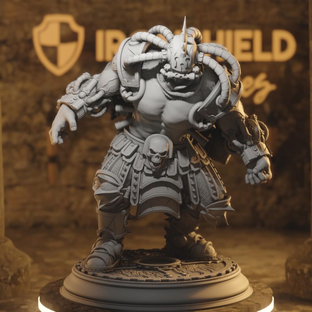 Muscles Giant Monster Orc Alchemist Figure 16k + Base Print 3D RPG ...