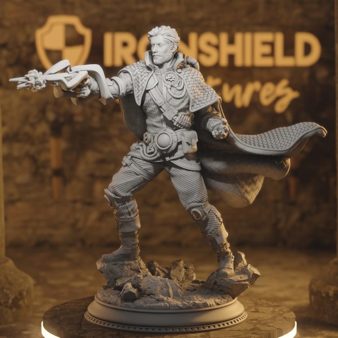 Darian Magician Artificer Gunslinger Figure 16k + Base Print 3D RPG ...