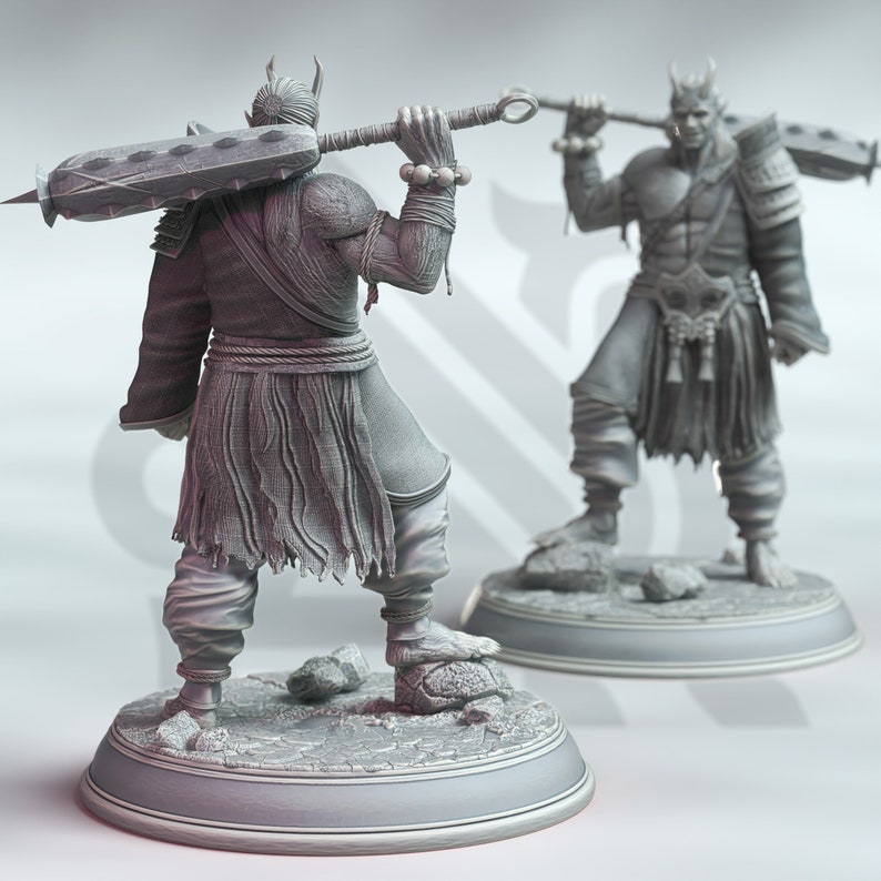 BUNDLE - Oni Onslaughter Trio Samurai Demon 12k Figure + Base Print 3d ...