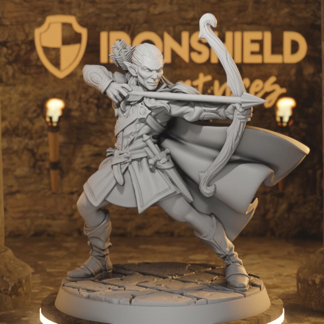 Feydhil - Elf Ranger Archer Fighter 5e Mini for D&D Dnd Figure Print 3d ...