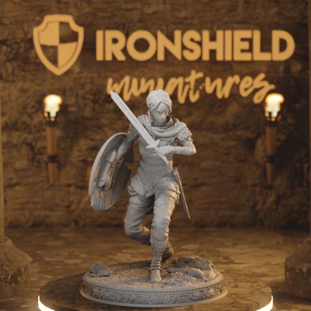 Shield-maiden - Freya the Fearless Knight Fighter Figure + Base Print ...
