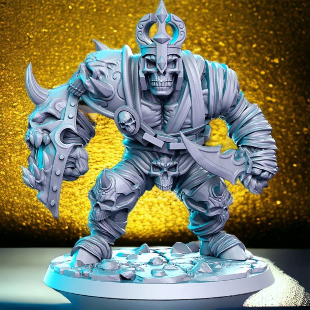 Mummified Ogre Orc With Sword and Shield Beast Creature for - Etsy