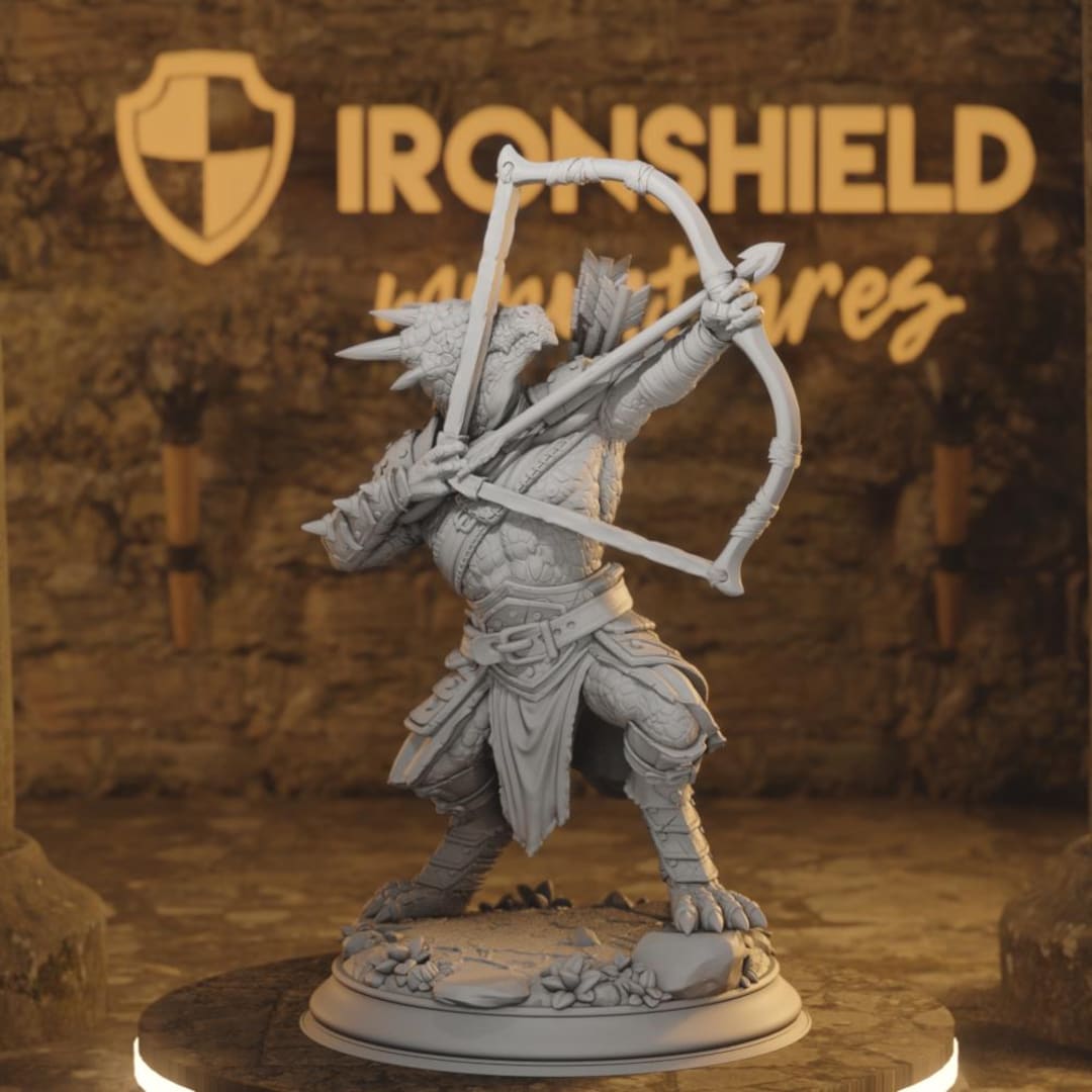 Kobolds of Midorius Dragonborn Warriors Archer Figure + BONUS Print 3d ...