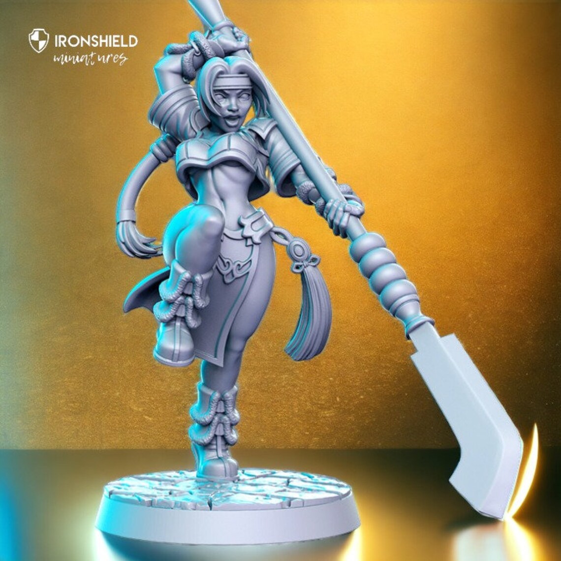 Nami Sung Asian Glaive Fighter Trawl Warrior for Dnd Figure - Etsy