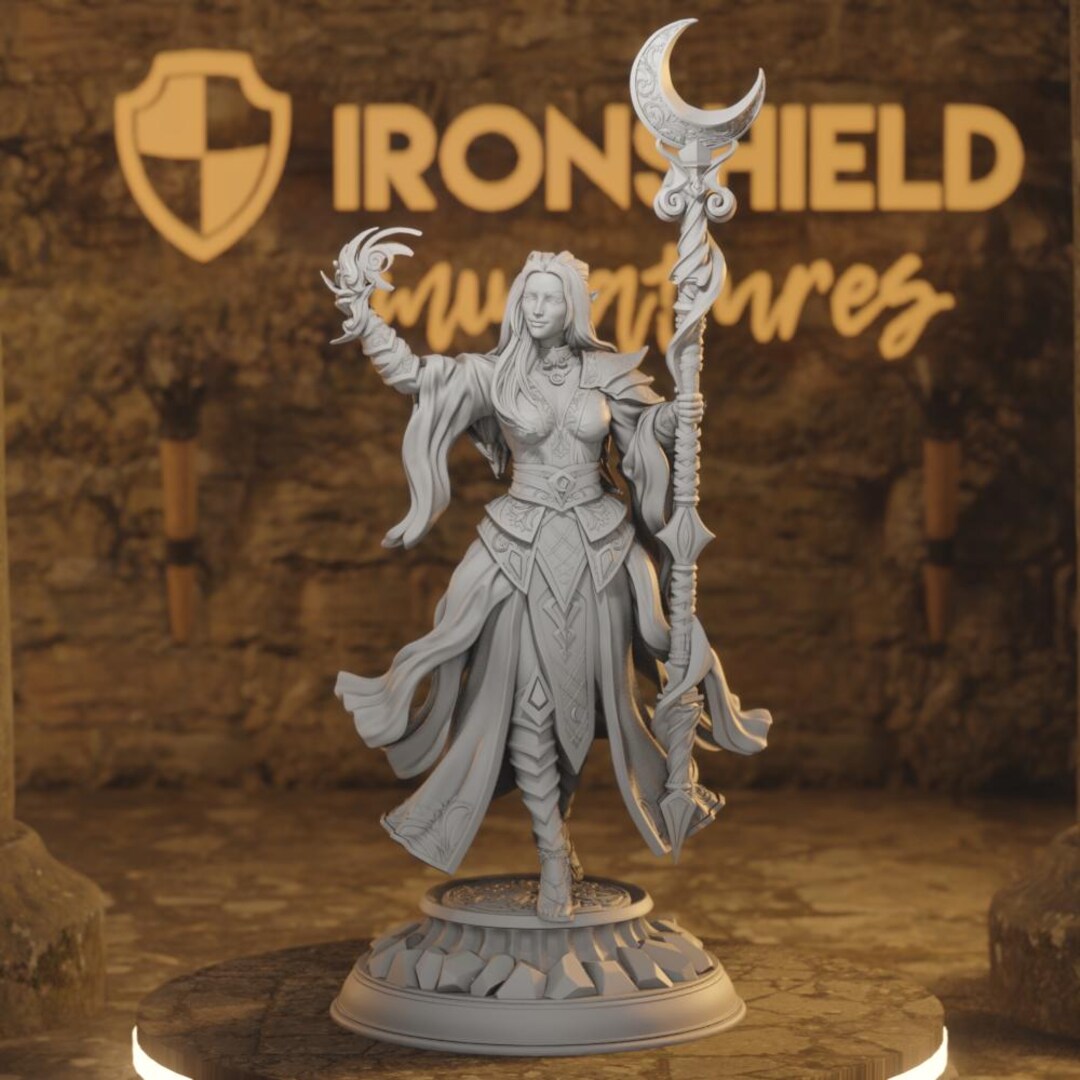 Drow High Priestess of the Moon - Kadna Figure + Base + BONUS Print 3d ...