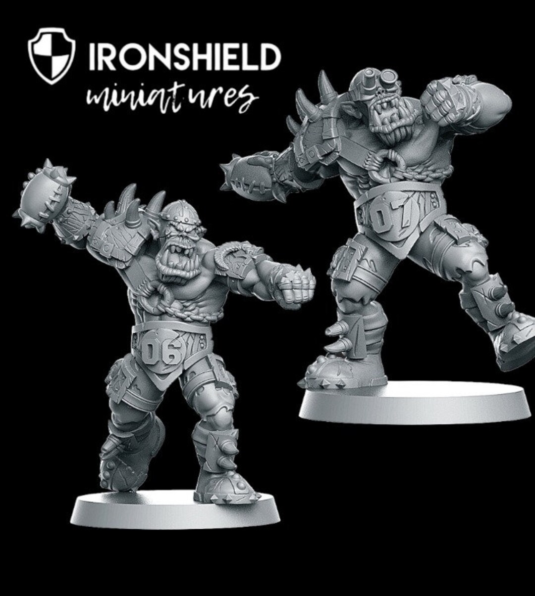 Orc Thrower Fantasy Football Warrior Player Detailed Mini for Dnd Figure Print 3d Resin 12k 32mm ...