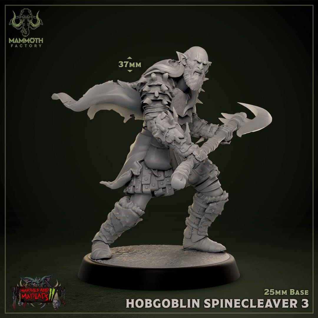 Hobgoblin High Goblin Barbarian Figure 12k 14k + BONUS Print 3D RPG ...