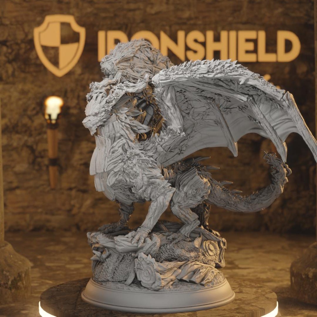 GIANT Figure - Ancient Fey Dragon - Underthwyn With Base 100mm Print 3d ...