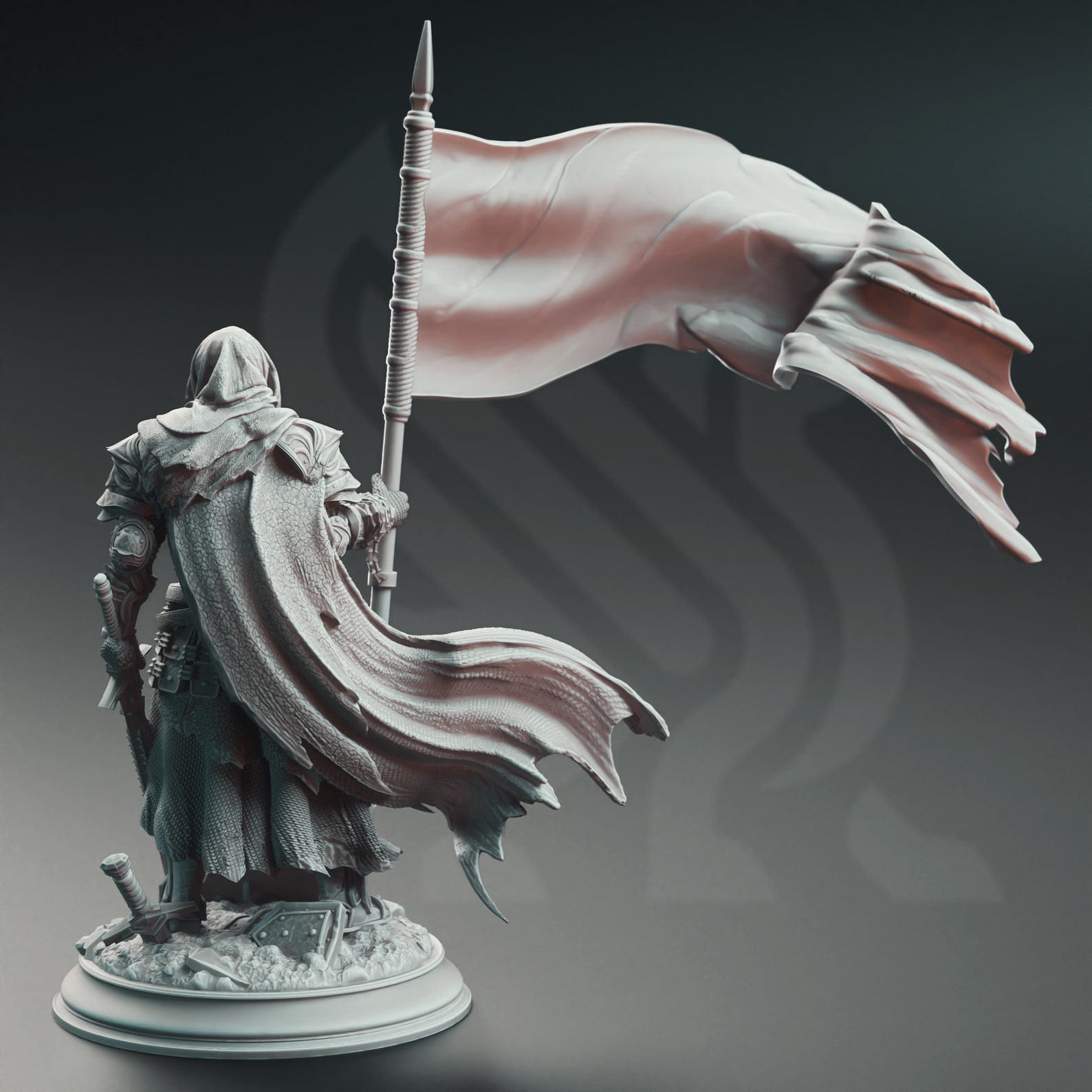 Florian - Fallen Banner Knight Figure DND + BONUS Print 3D 14k ...
