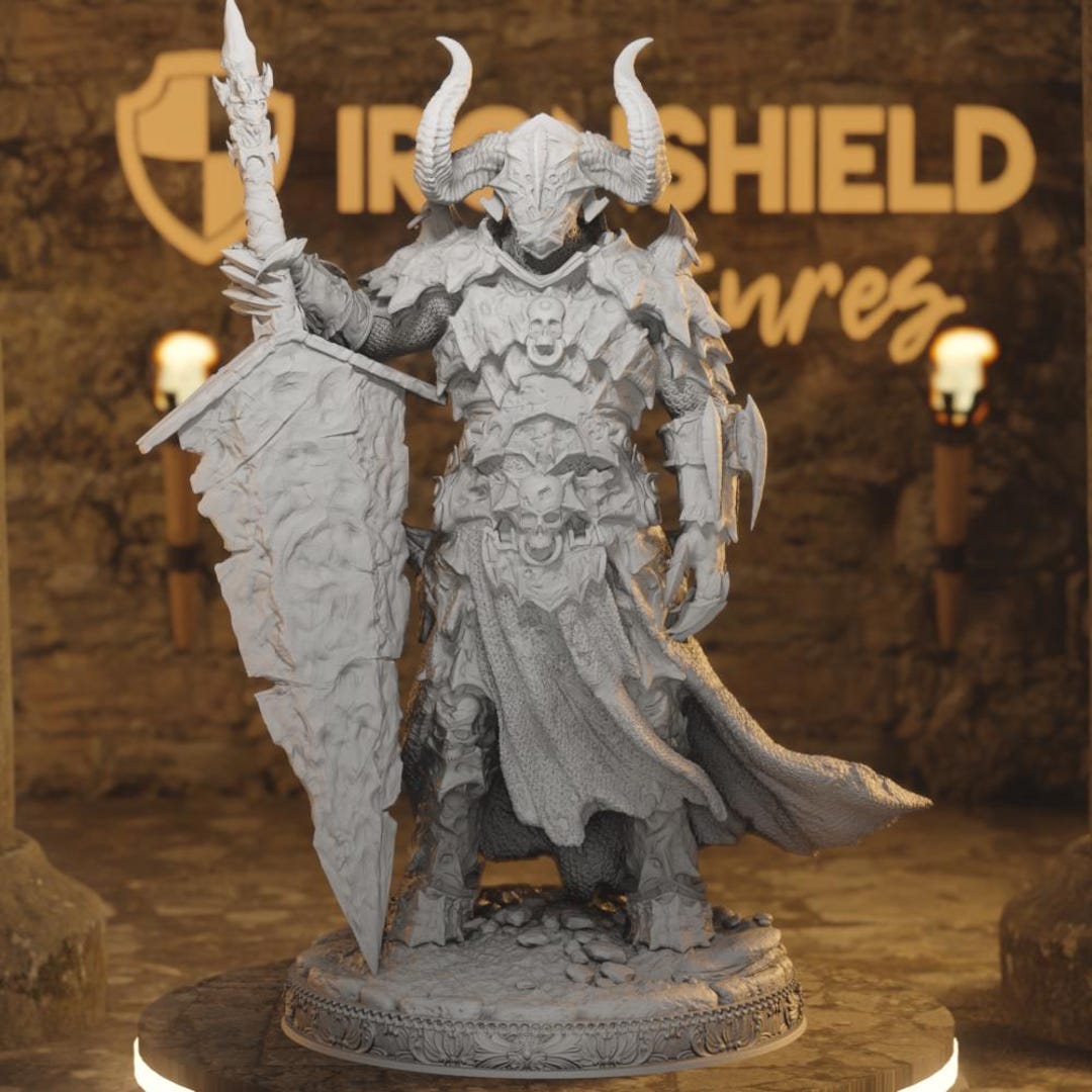 Death Knight Hex Hunter Paladin Morian Figure Base Print 3d 16k Dnd ...