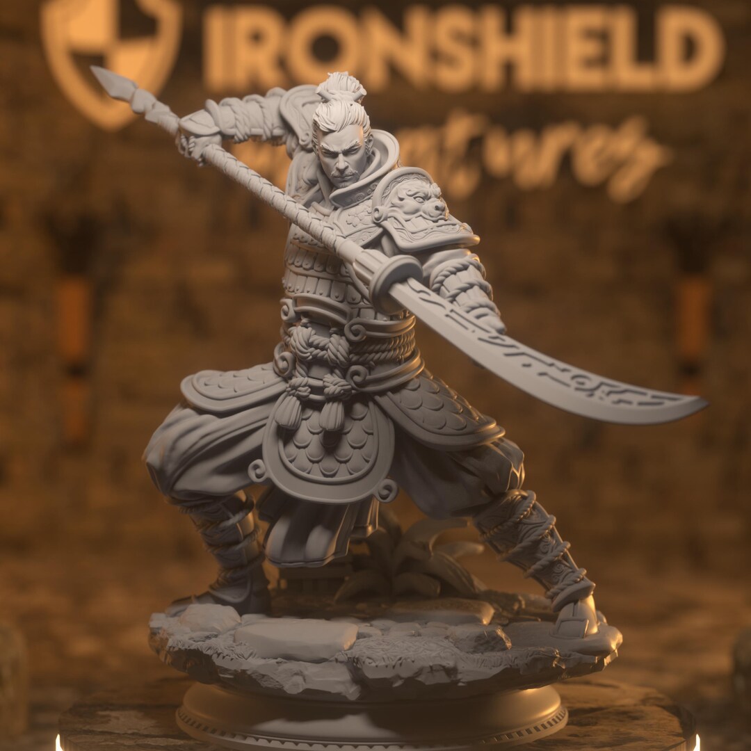 Hu Shen - Warrior General Ninja Figure 14k + Base Print 3D RPG ...
