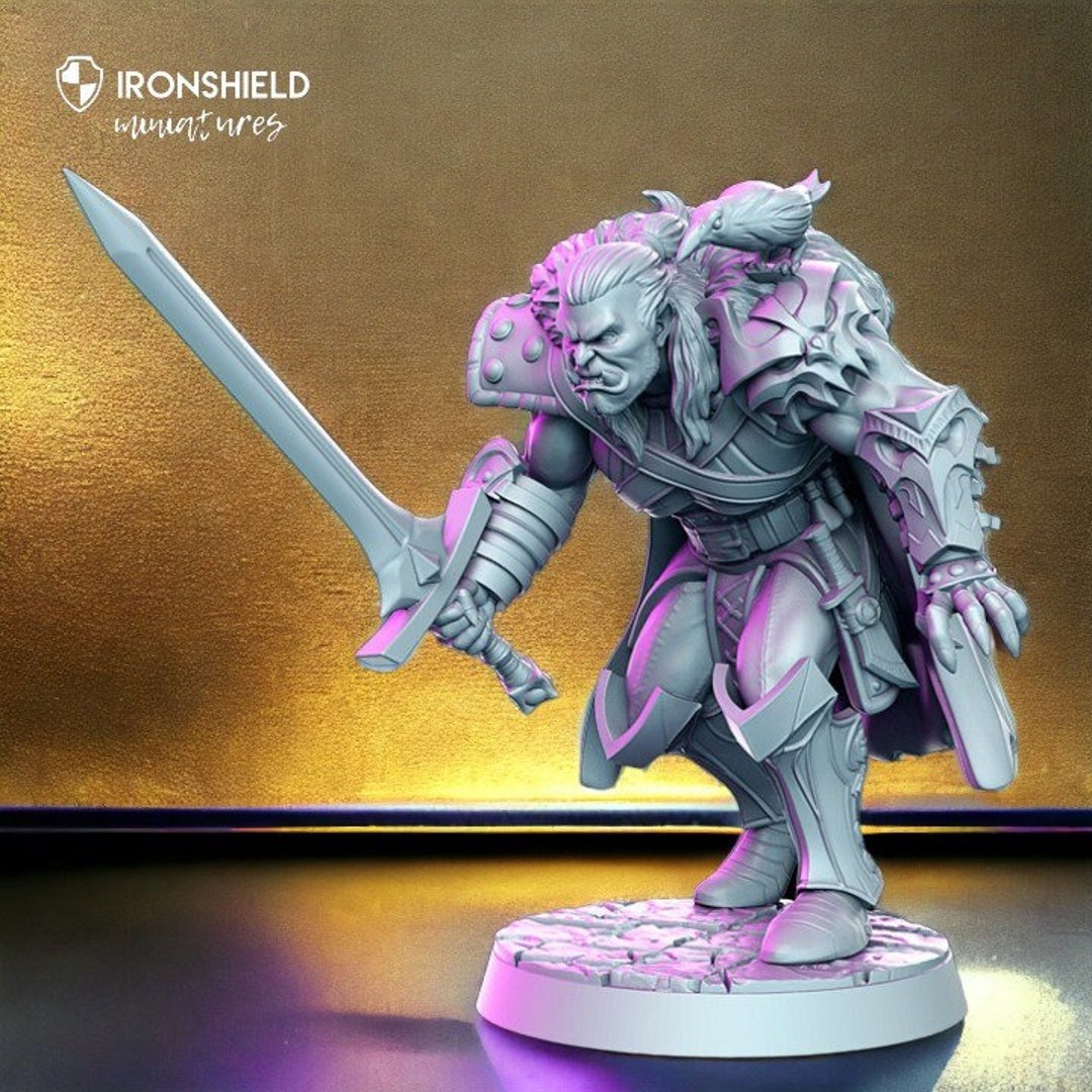 Gazzmal Heroic Orc Sword Horde for Dnd Figure Print 3d Resin 12k 32mm ...
