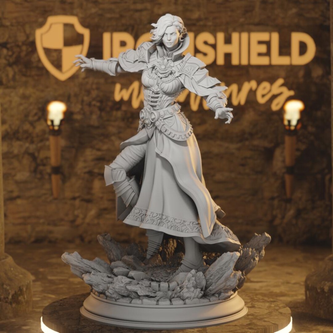 Violet - Human Explorer Magician Figure 12k + Base Print 3D RPG ...