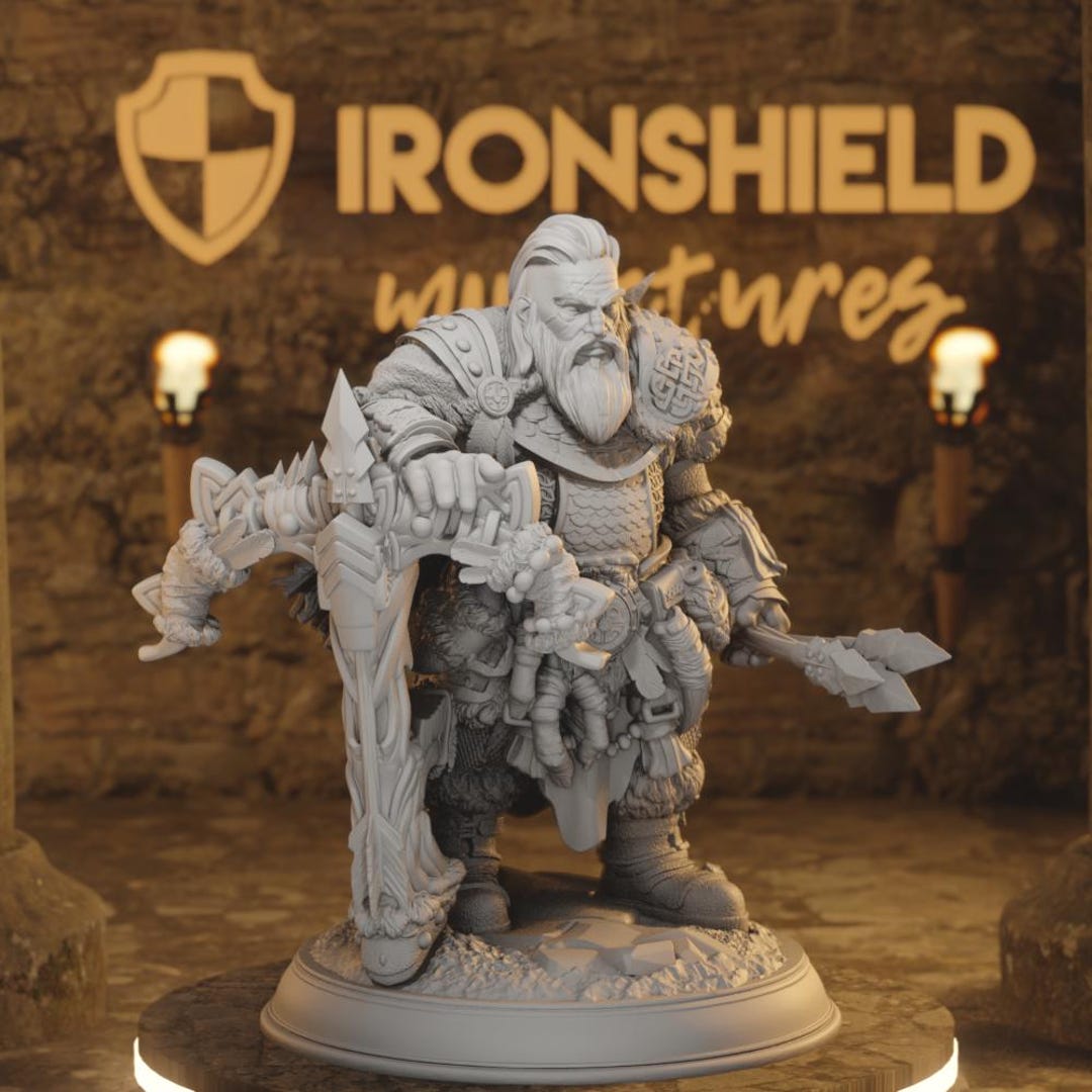 Dwarf Monster Slayer Ranger - Telnam Gnik Figure With Base Print 3d 12k ...