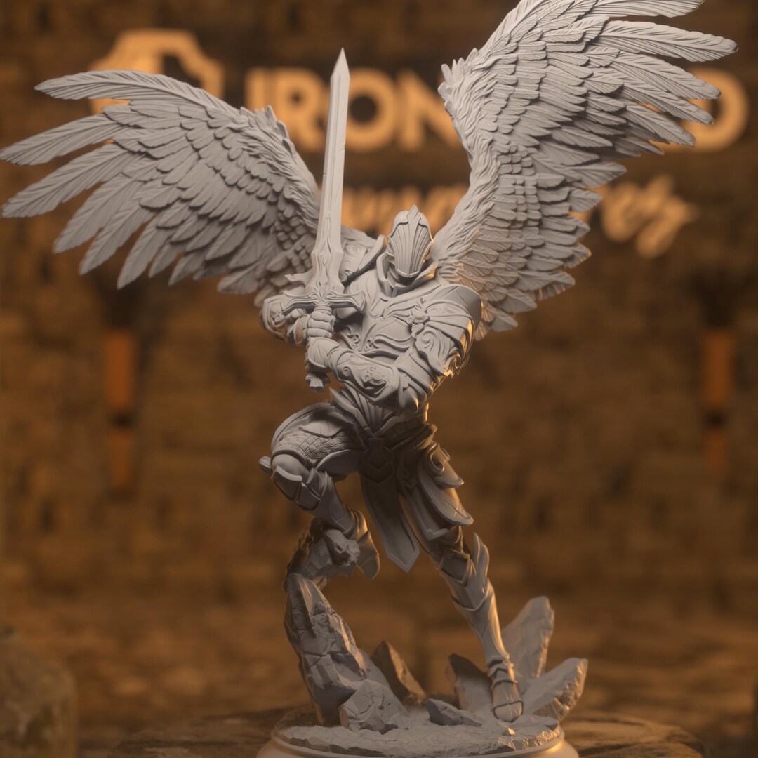 Syelden Archangel Paladin Knight Warriorfigure 14k + Base Print 3D RPG ...