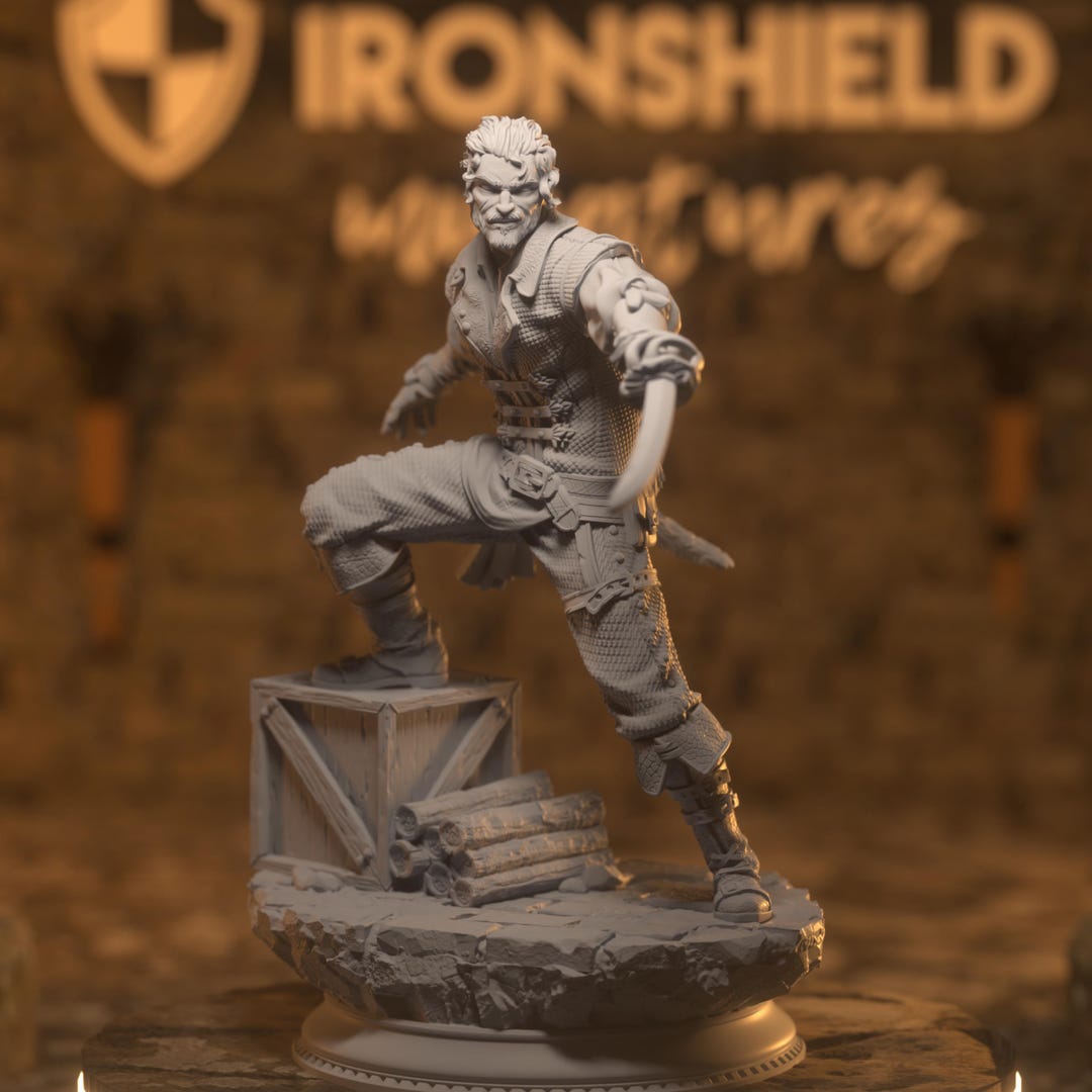 Bandit Thief Thug - Rossa Cartel Figure 14k + Base Print 3D RPG ...
