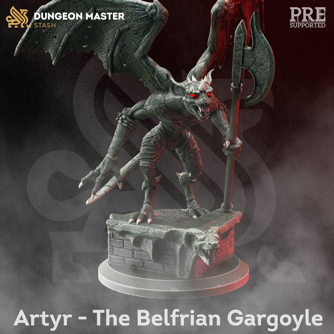 The Belfrian Gargoyle Artyr Devil Gnome Figure With Base Print 3d 12k ...