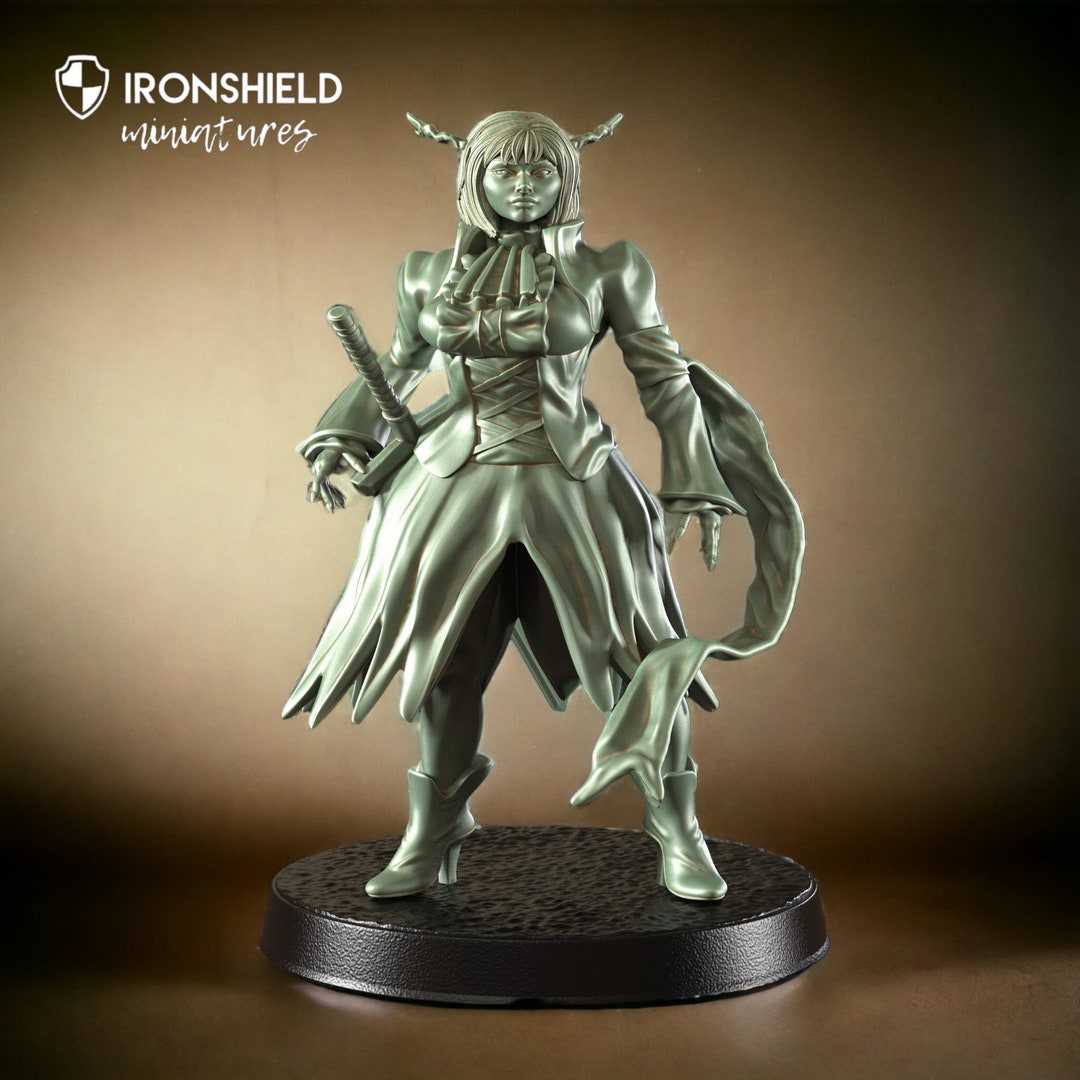Rachel Deep Water Elf Druid Figure + Base Print 3d 12k Miniature Gift ...