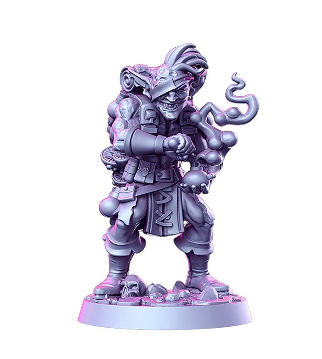 Baznazz Goblin Alchemist Villain Pirate With Acid Detailed Minis for ...