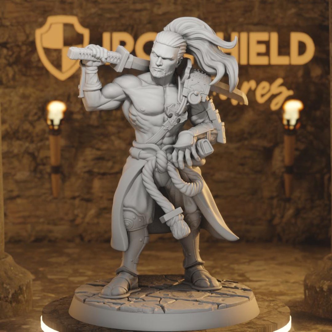 Heihashi Monk Ronin Samurai Fighter Mini for D&D Dnd Figure Print 3d ...