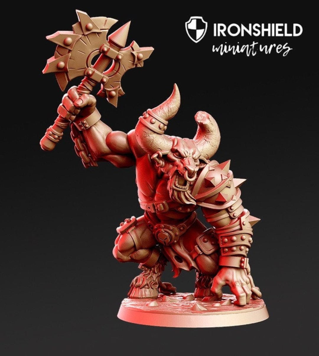Taumachos - Minotaur Gladiator Beast Bull Mini for Dnd Figure Print 3d ...