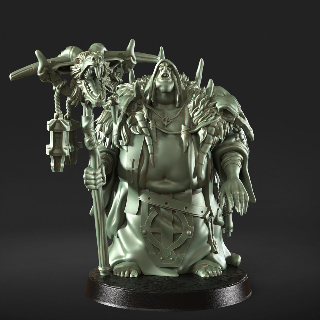 Rat Cult Priest - HUGE Figure 12k + Base Print 3D RPG Miniature Gift ...