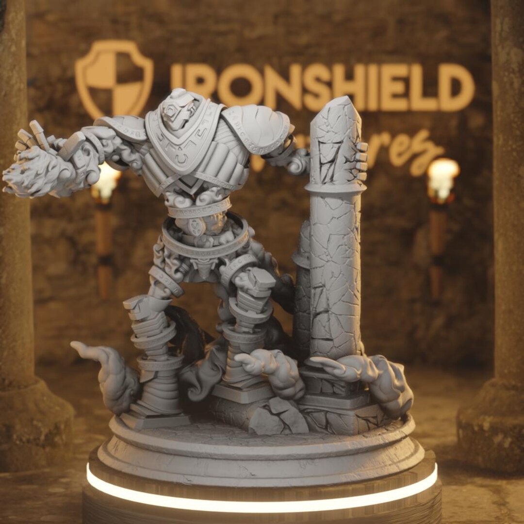 Orodwys Arcane Golem Rock Sorcerer LARGE Figure 12k + Base Print 3D RPG ...