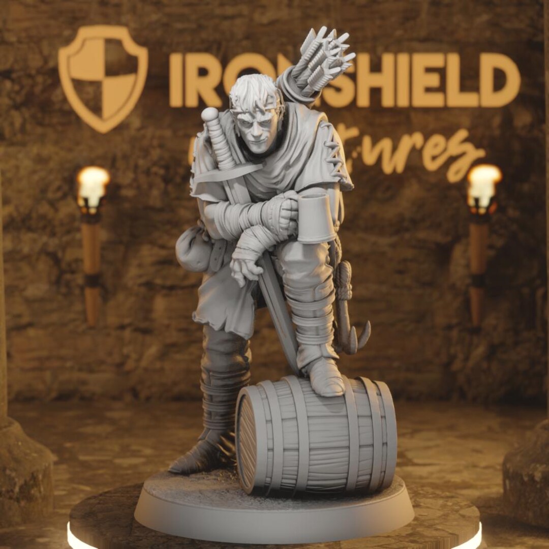Cutthroat Bandit 5 – Brawler Raider Rogue Fighter Figure 16k + Base 3D ...