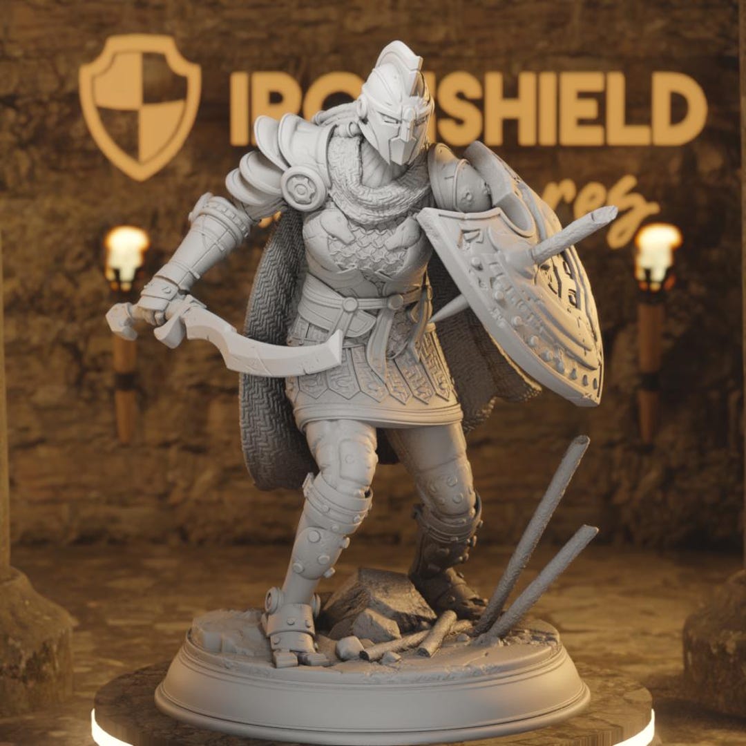 Octavia Warforged Fighter Automaton Figurine 16k + Base Print 3D RPG ...