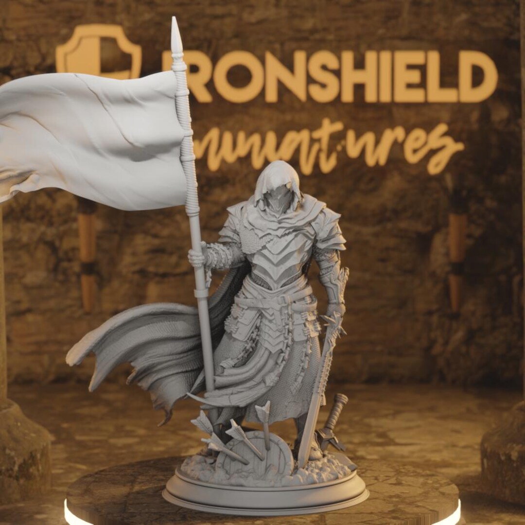 Florian - Fallen Banner Knight Figure DND + BONUS Print 3D 14k ...