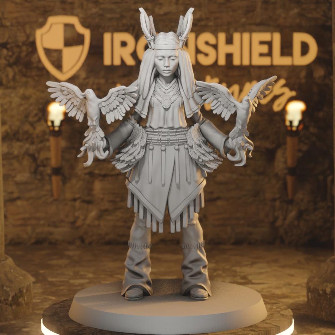 Moana – Bird Druid Healer Spirit Guide Figure 16k + Base Print 3D ...