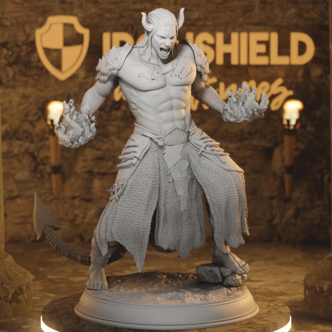 Tiefling Devil Undead Demon 5e the Converted Figure + Base Print 3d 12k ...