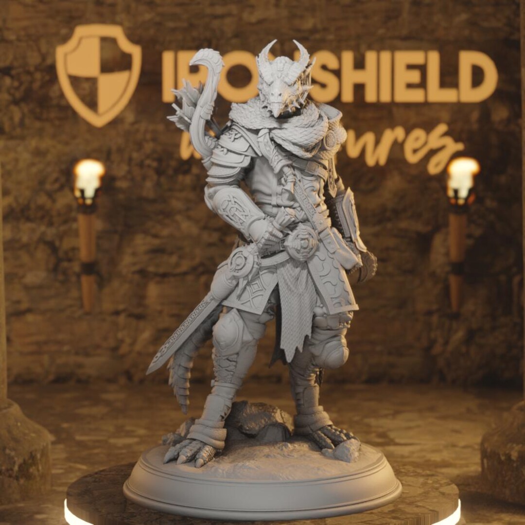 Zandoril Dragonborn Drakewarden Ranger Archer Figurine With Base Print ...