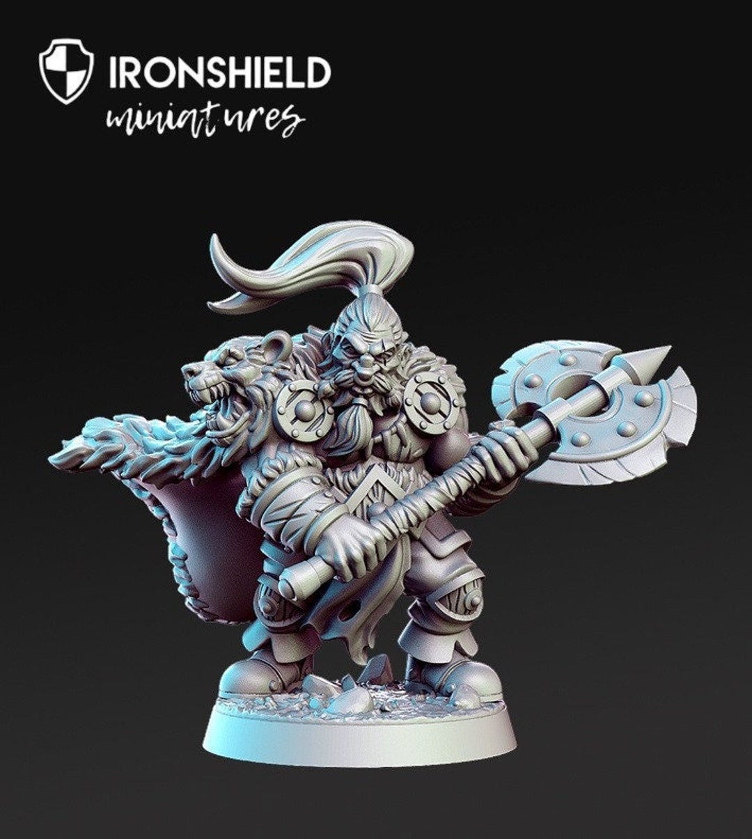 Ortwayn Dwarf Warrior Ax Soldier Fight Mini for Dnd Figure Print 3d 12k ...