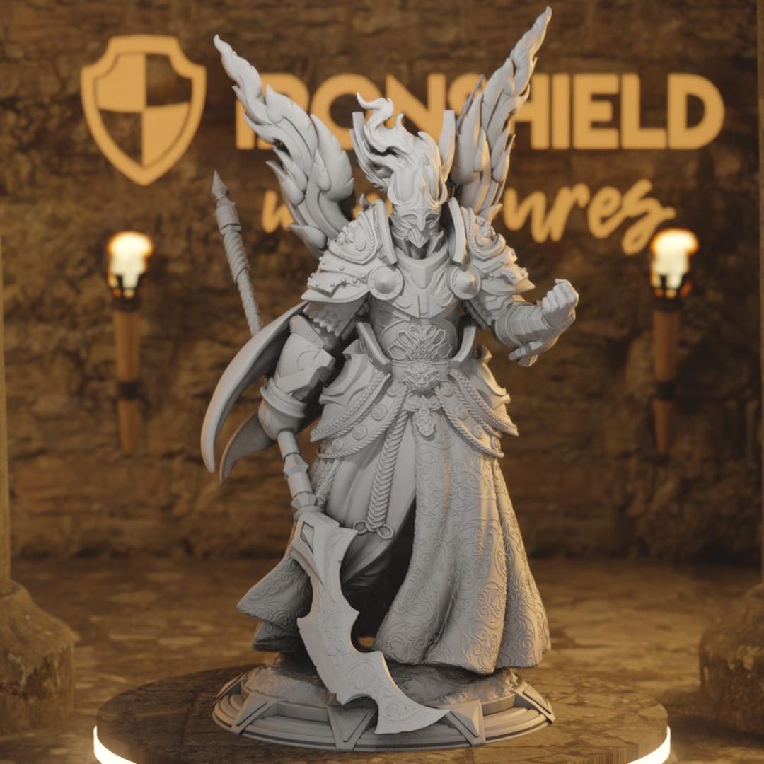 Celestial Fighter Horauthin Archangel Guard Figure 16k + Base Print 3D ...