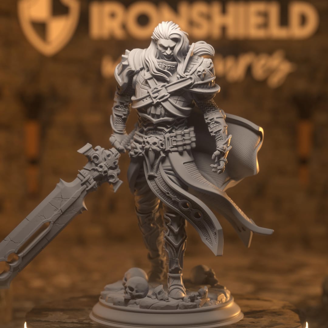 Vampire Knight - Ser Gaston Paladin Figure 14k + Base Print 3D RPG ...