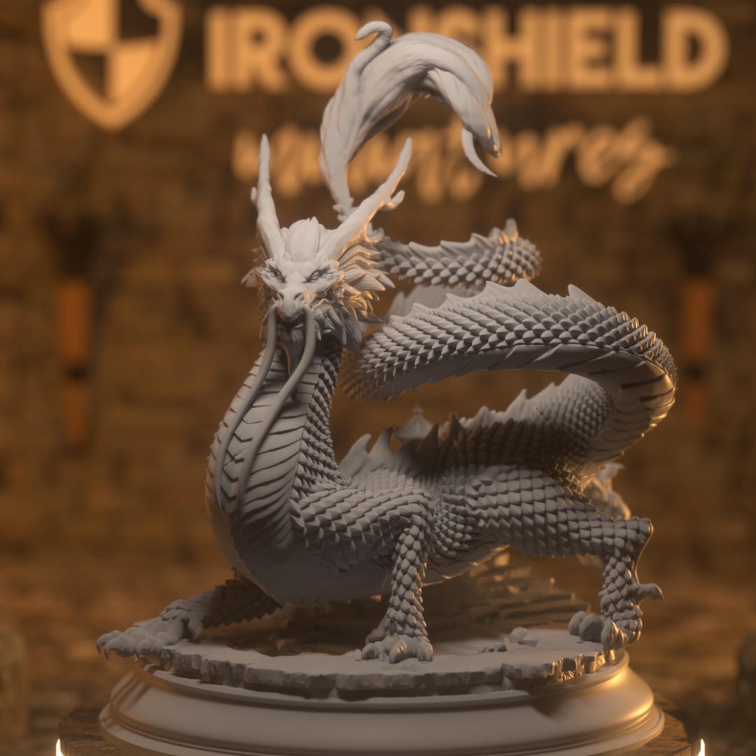 Shinkoryu - Eastern Crimson Dragon GIGANT Figure + Base Print 3d 12k ...