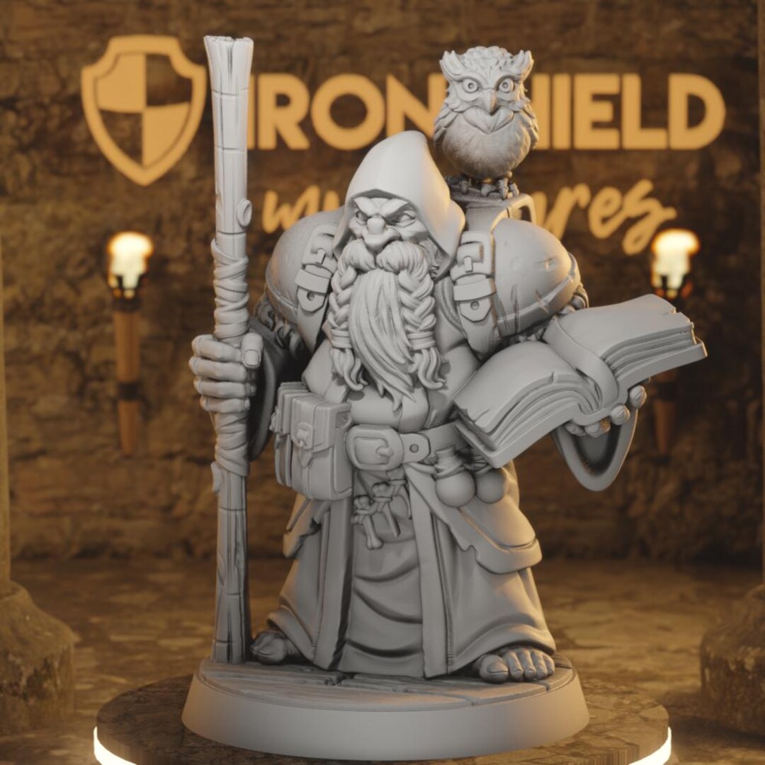 Dramnir - Dwarf Wizard Sage Wanderer Mini for D&D Dnd Figure Print 3d ...